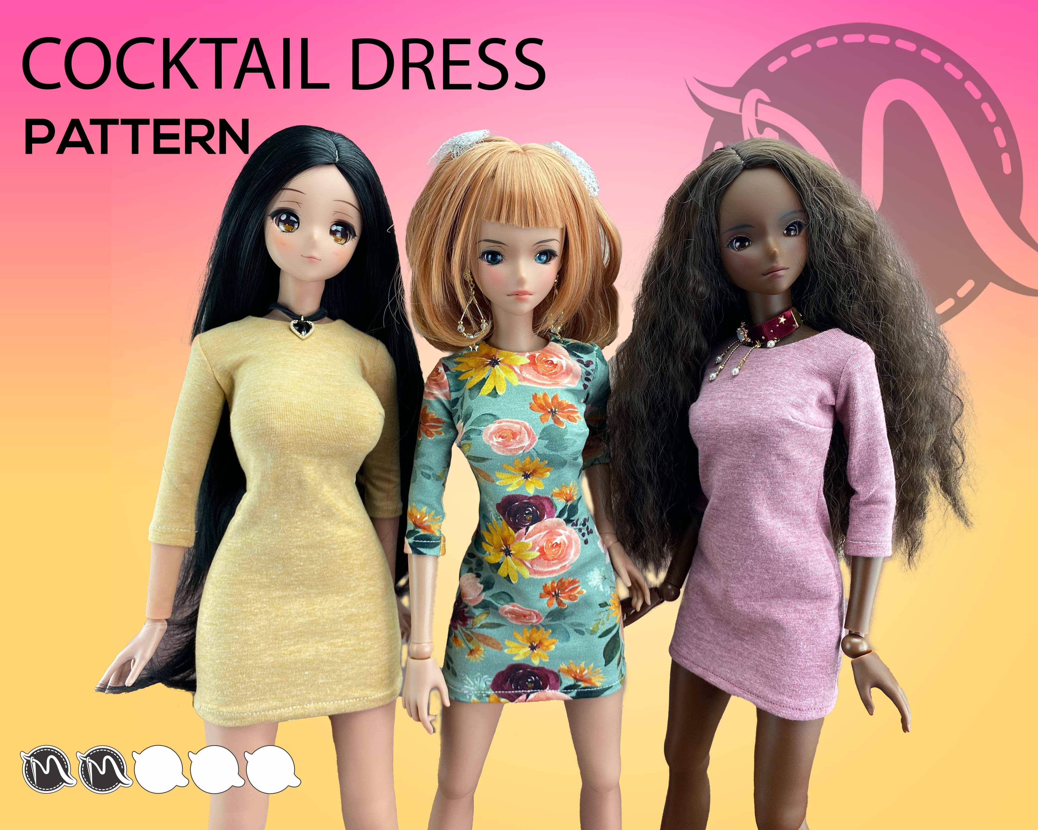 Smart Doll Cocktail Dress. Smart Doll Classic Pattern for three busts ...